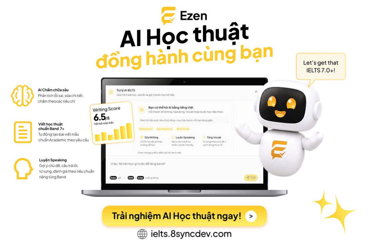 Ezen IELTS AI: Luyện IELTS hiệu quả với AI | Unikorn.vn