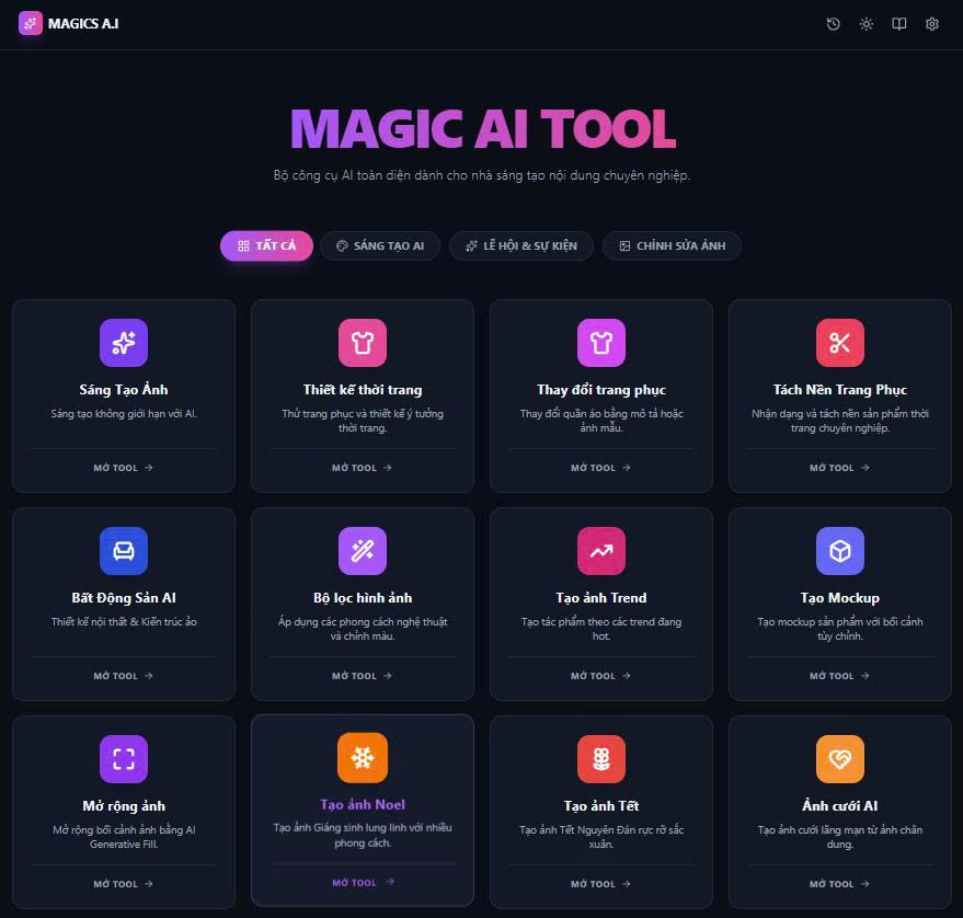Magic AI Tools Free - Bộ công cụ AI dành cho nhà sáng tạo Ảnh chuyên ...